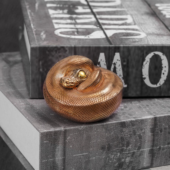 Bronze Coiled Ball Python Statue – Luckon Craft