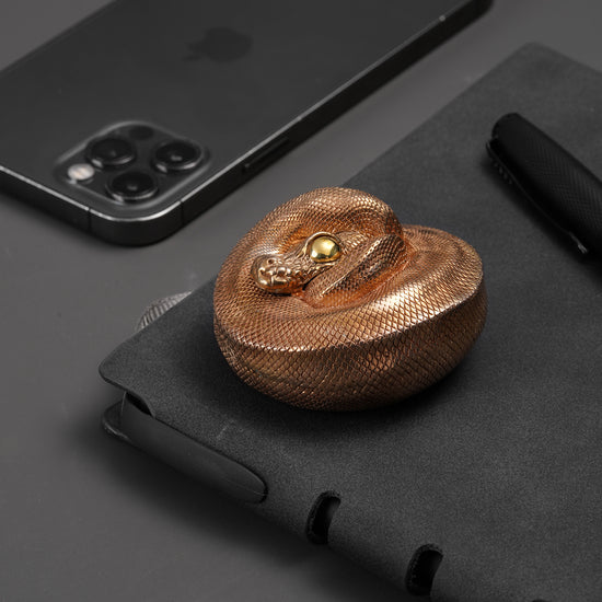 Bronze Coiled Ball Python Statue – Luckon Craft