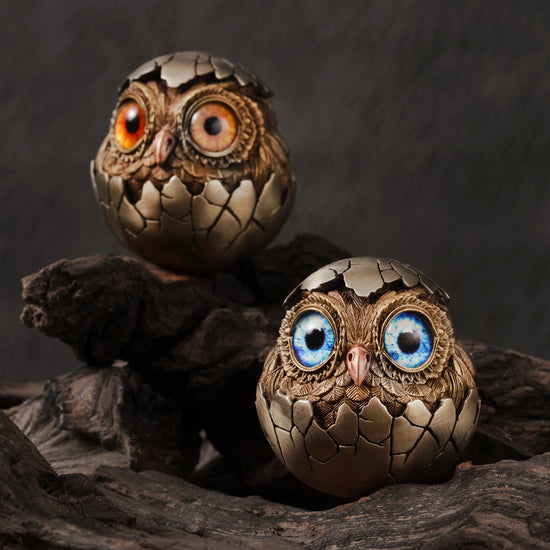 Roly-Poly Lucky Owl Eggshell Figurine – Luckon Craft
