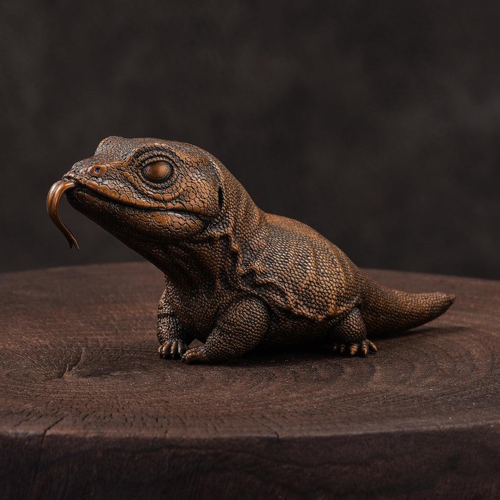 Monitor Lizard Bronze Statue – Luckon Craft